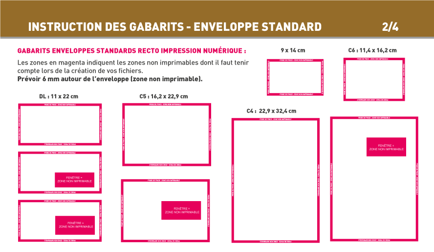 Impression enveloppes personnalisées formats C6, DL, C5, C4 | Exaprint